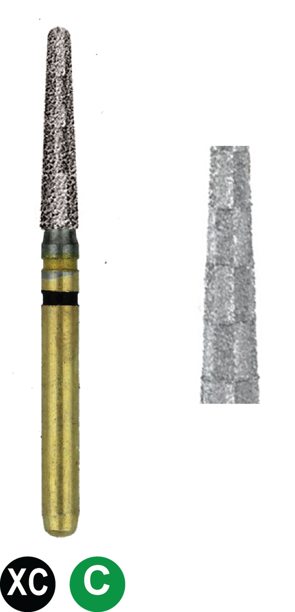 B5M 856/016 Dentalree Premium Multi-Use Diamond Burs-Round End Taper ...