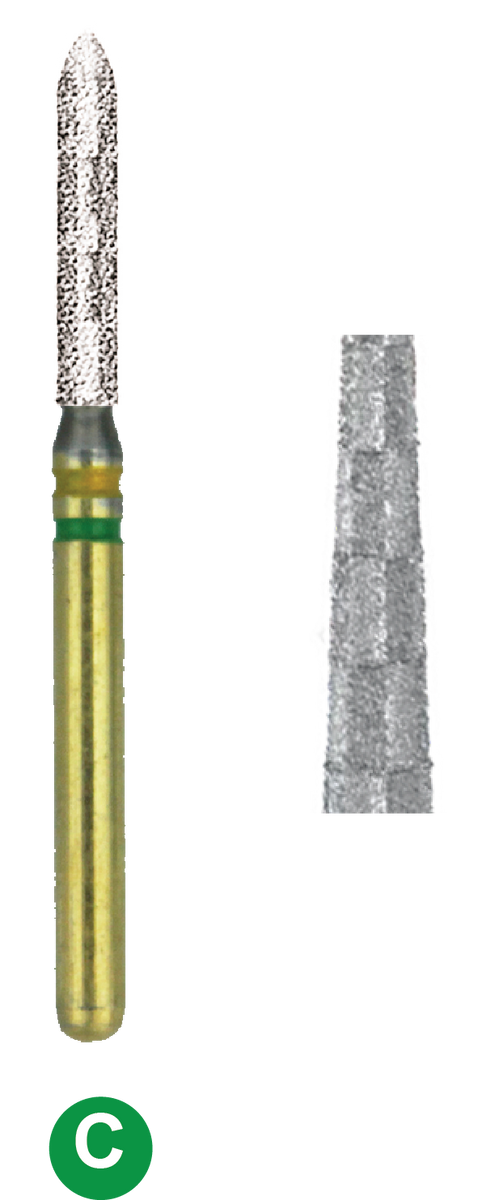 B5M 856/016 Dentalree Premium Multi-Use Diamond Burs-Round End Taper ...