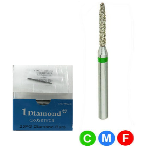 1-862/010 Dentalree Single-Patient Use Diamond Burs-Flame – DENTALREE