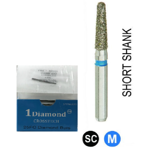 1-S855/016 Dentalree SHORT SHANK Single-Patient Use Diamond Burs- Round ...